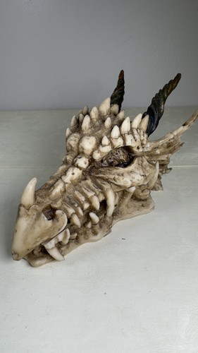Ebros Jurassic Beowulf Elder Dragon Head Skull Realistic Fossil Statue ...