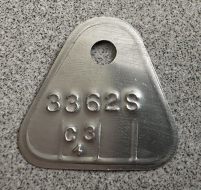 1963 PONTIAC SUPER DUTY AFB CARBURETOR TAG 3326 SA CARTER AFB DATE ...