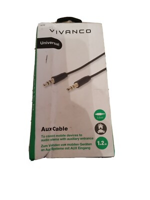 Vivanco Aux Cable 1.2m 3.5mm to 3.5mm New and Boxed | eBay UK