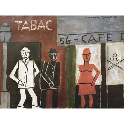 Garcia Tabac 56 Cafe Abstract Painting XL Canvas Art Print | eBay Australia