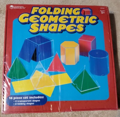 FOLDING GEOMETRIC SHAPES 16 PIECE SET AGES 2+ LEARNING RESOURCES NEW | eBay