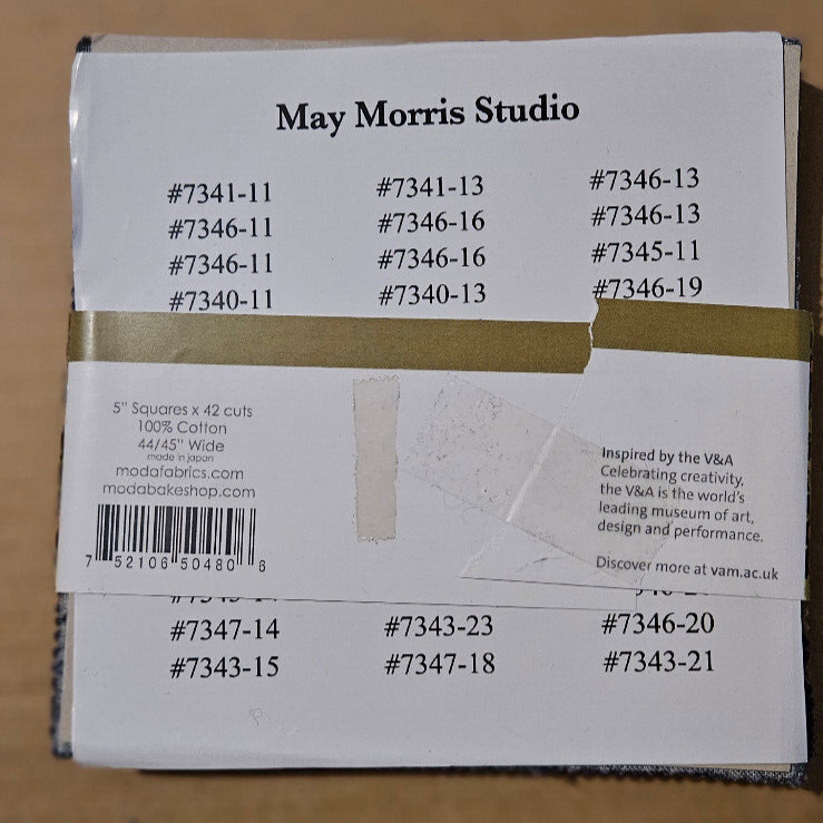 May Morris Studio by Moda 5" x 5" charm pack V&A | eBay
