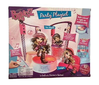 BRATZ Party PLAY SET DJ Booth MULTI-COLOR Light-Up DANCE FLOOR Doll Not ...