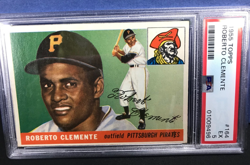 1955 Topps 164 RC ROBERTO CLEMENTE PIRATES HOF ROOKIE Card EX PSA 5 ...