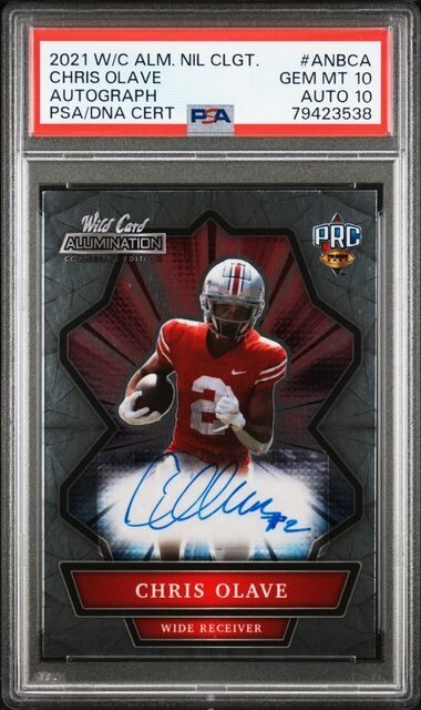 Chris Olave Autographed Signed 2021 Wild Card Alumination Nil ...