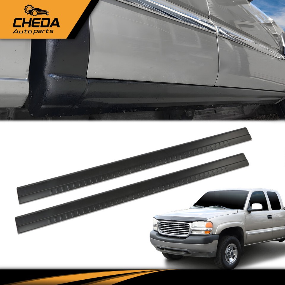 Pair Rocker Panel Covers Rust Guard Fit For 99-06 Chevy Silverado and ...