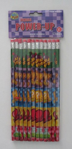 12 Power Up Pencils Kid Video Game Kid Bday Party Goody Loot Bag Favor ...