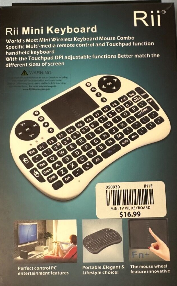 Rii Rk707 Mini Wireless Game Controller Mouse Keyboard Combo for sale ...