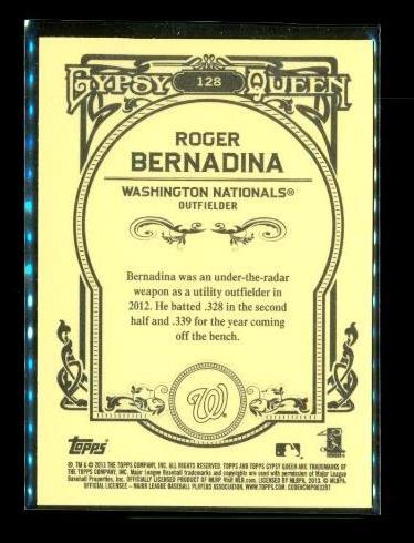 2013 TOPPS GYPSY QUEEN Baseball Trading Card #128 ROGER BERNADINA ...