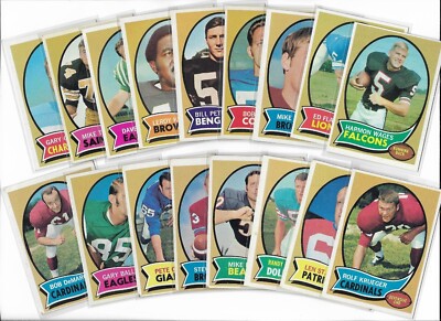 1970 Topps Football Football Singles Complete Your Set Free Shipping | eBay