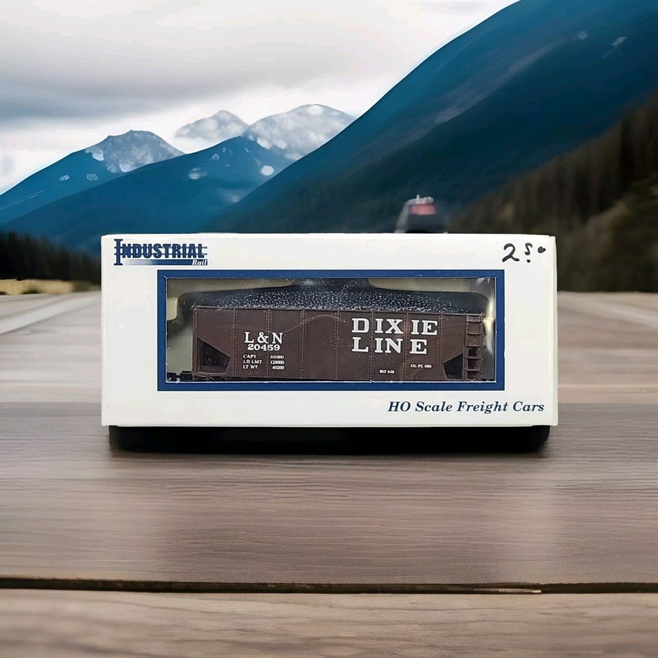 Industrial Rail Dixie Line Hopper Car Coal Load HO Scale Model Railroad ...