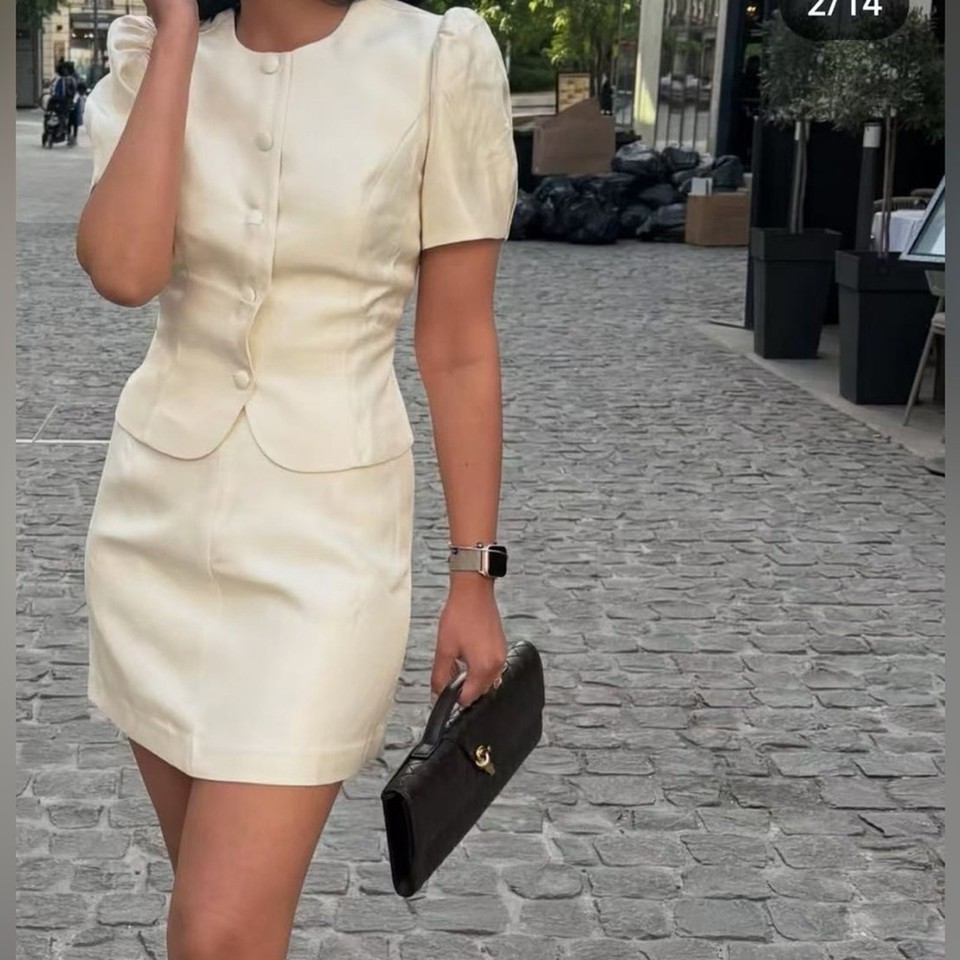 Reformation Mika Two Piece Set cream NWOT 4 | eBay