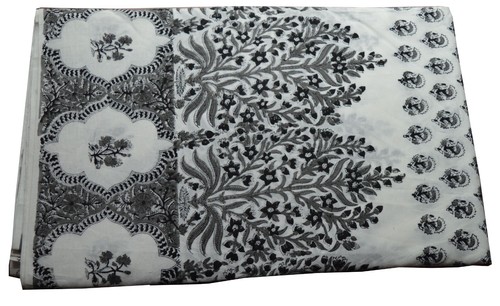 3 Yard Hand Block Printed Handmade Cotton Voile Fabric Sanganeri P_075 ...