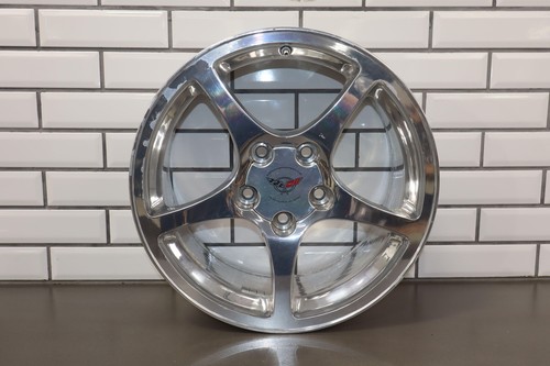 00-04 C5 Corvette Single (1) 17x8.5" OEM 5 Spoke Wheel W/ Center Cap | eBay