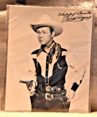 ROY ROGERS Hand Signed Inscribed 8x10 Photo“Happy Trails”Black & White ...