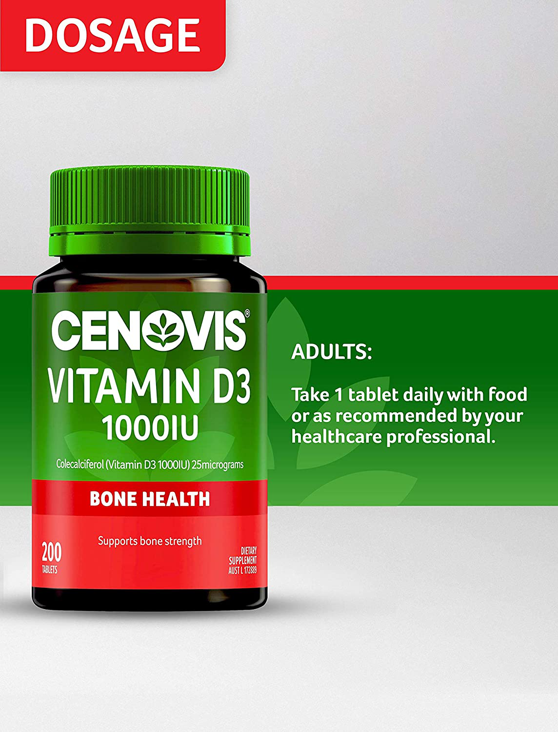 Cenovis Vitamin D3 1000Iu - Helps Calcium Absorption - Supports Bone ...
