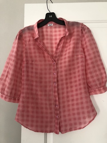 Splendid Women’s Cotton Silk Button Up Pink Blouse $120 XS | eBay