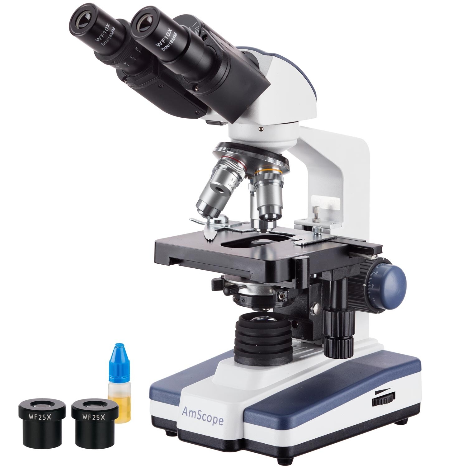 Max 68% OFF AmScope 40X-2500X Binocular Lab Compound Microscope with 3D ...