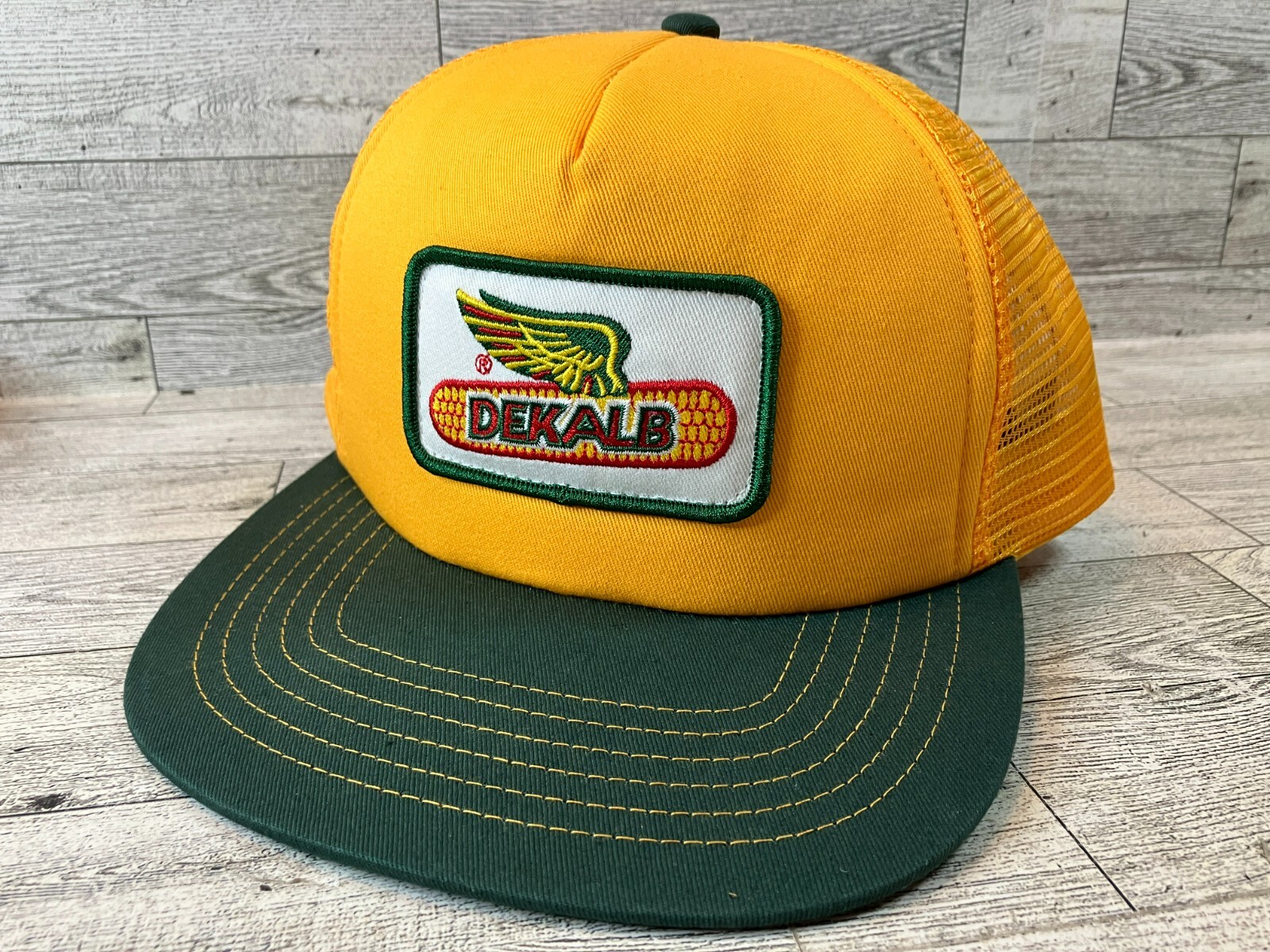 Vintage Dekalb Seed Snapback Foam Mesh Hat NEW NOS TRUCKER Cap K ...