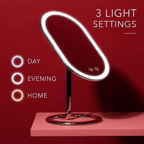 Fancii Wall Mount LED Lighted Vanity Makeup Mirror, Rechargeable ...
