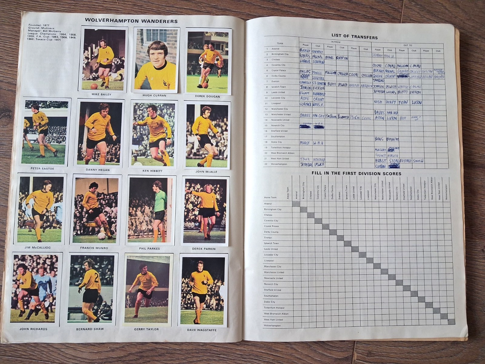 FKS SOCCER STARS 1972/73 ALBUM COMPLETE | eBay UK