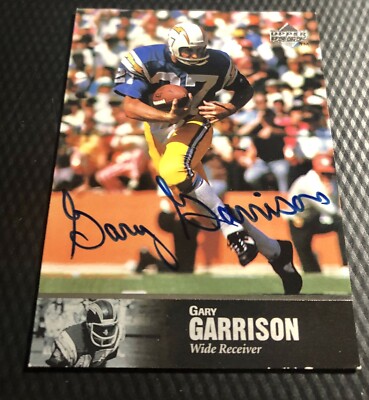 1997 UD Legends Gary Garrison Chargers On-Card Autograph #AL-106 Auto ...