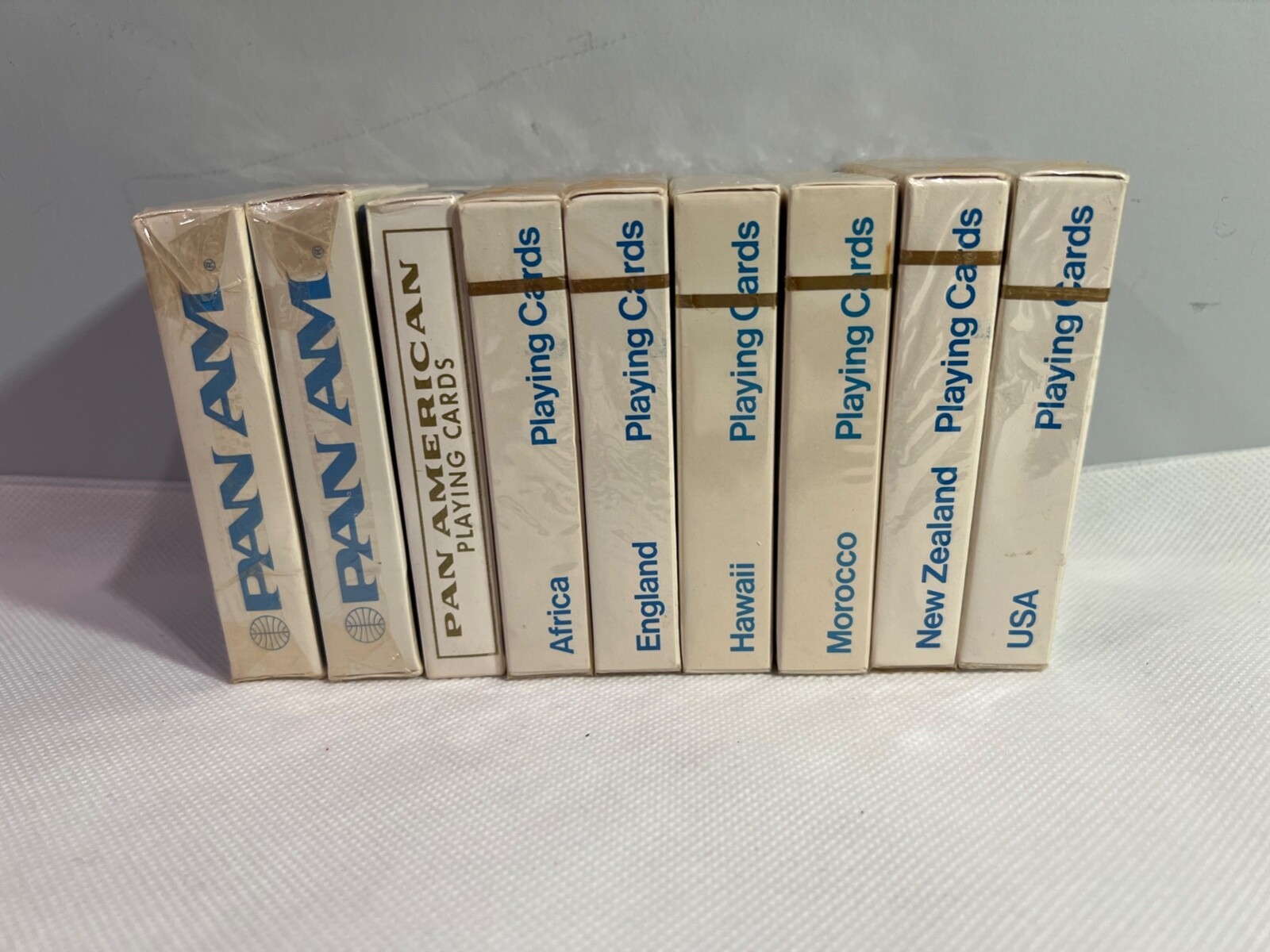 Vintage PAN AM Playing Cards - COMPLETE SET of 9 Decks- Brand New/Never ...