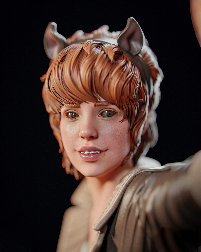 1/4 62cm Squirrel Girl 3D Print GK Figure Model Kit Unassemble ...