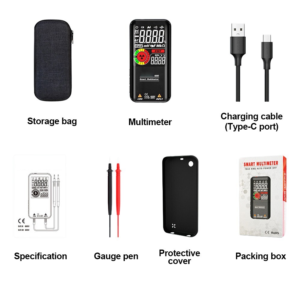 Advanced Features BSIDE S20 EMF Field Radiation Monitor Multimeter ...