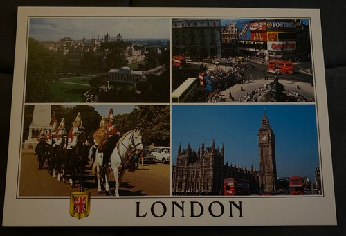 London Sights England Collage Famous Places Aerial View UK Vintage ...