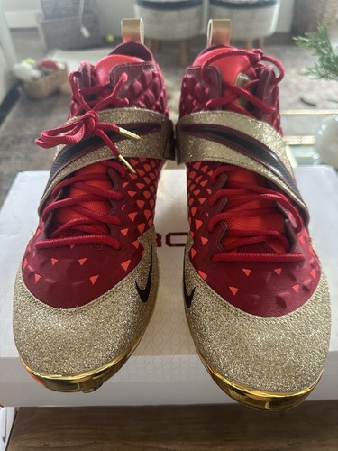 Size 13 - Nike Force Zoom Trout 6 PRM Gym Red/Metallic Gold/Rouge NEW ...