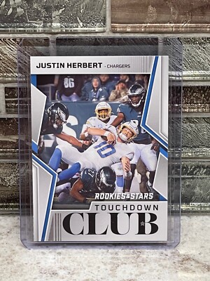 JUSTIN HERBERT ~ 2022 Panini Rookies & Stars TD-4 Touchdown Club PWE | eBay