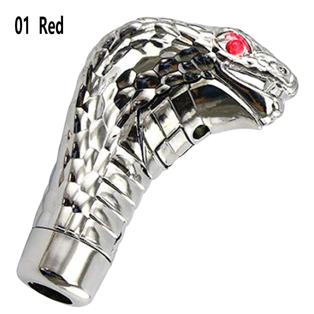 1PC Car Cobra Head Gear Shift Knob Blue/Red LED Eyes Shifter Manual ...