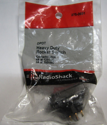 RadioShack Heavy-Duty Auto-Flip Switch DPDT Center-Off 275-0710 New And ...