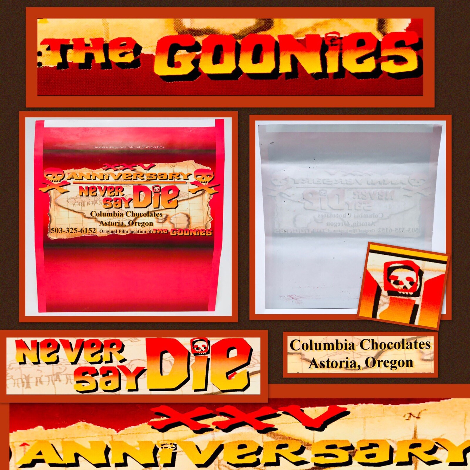 Vintage 2010 Columbia Co GOONIES Chocolate Candy Bar Movie Anniversary ...