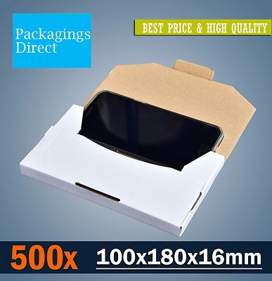 500x Mailing Box Superflat 180 x 100 x 16mm #00 Envelope Size Rigid ...