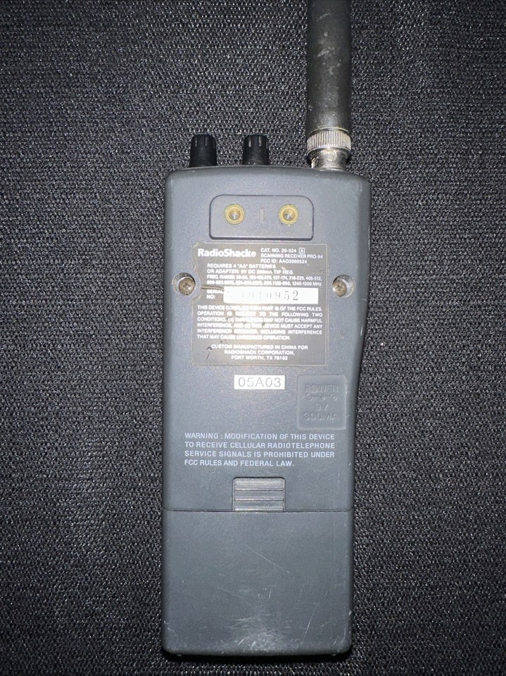 Radio Shack PRO-94 1000 Channel Dual Trunking Scanning Receiver *Used ...