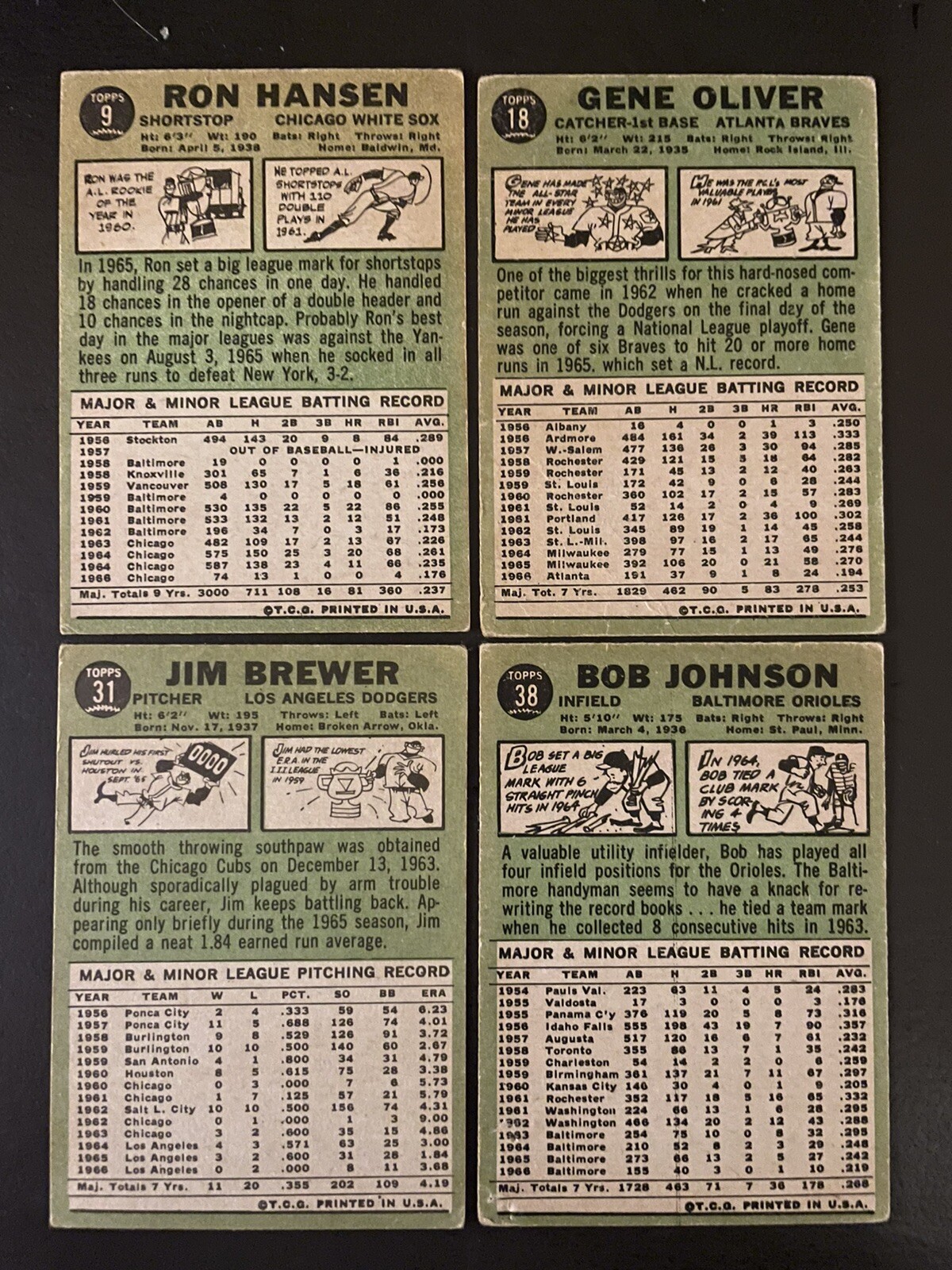 1967 TOPPS BASEBALL Complete UR SET 2 CARDS YOUR CHOICE FOR $2.99 FREE ...