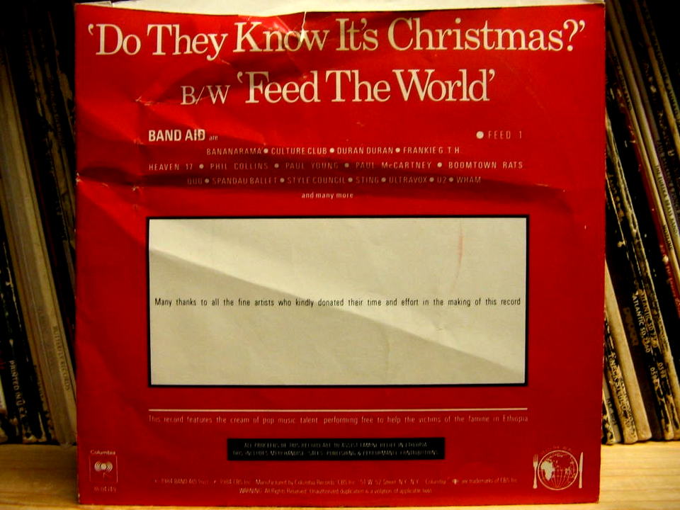 Band Aid / Do They Know It's Christmas - Classic Christmas 7' - 1984 ...