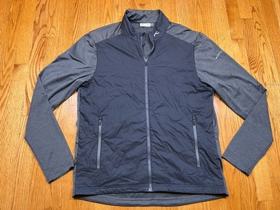 KJUS Retention Full Zip Golf Jacket Grey Mens Large Martis Camp Logo LG ...