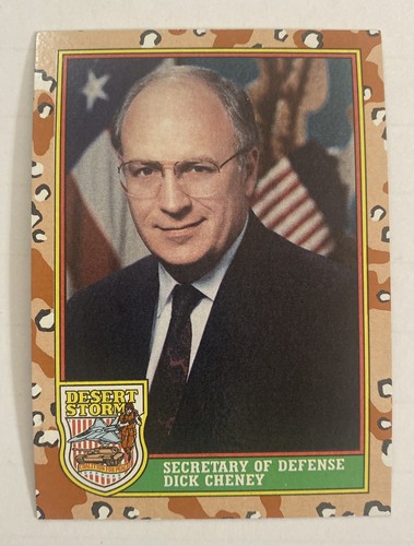 1991 Topps Desert Storm Trading Card Dick Cheney Secretary of Defense ...