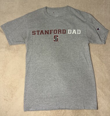 Stanford University Champion Dad T Shirt Heather Grey Size S Small Pre ...