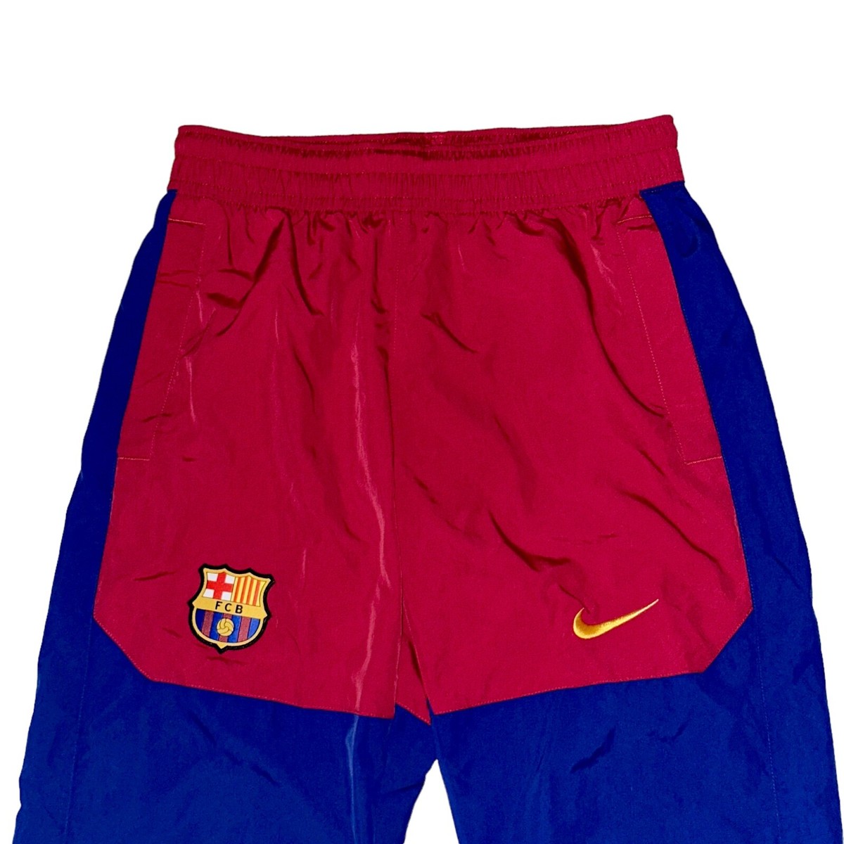 Rare Nike FCB Barcelona Nylon Soccer Pants Trackies Glanz Rare Nike FCB Barcelona Nylon Soccer Pants Trackies Glanz