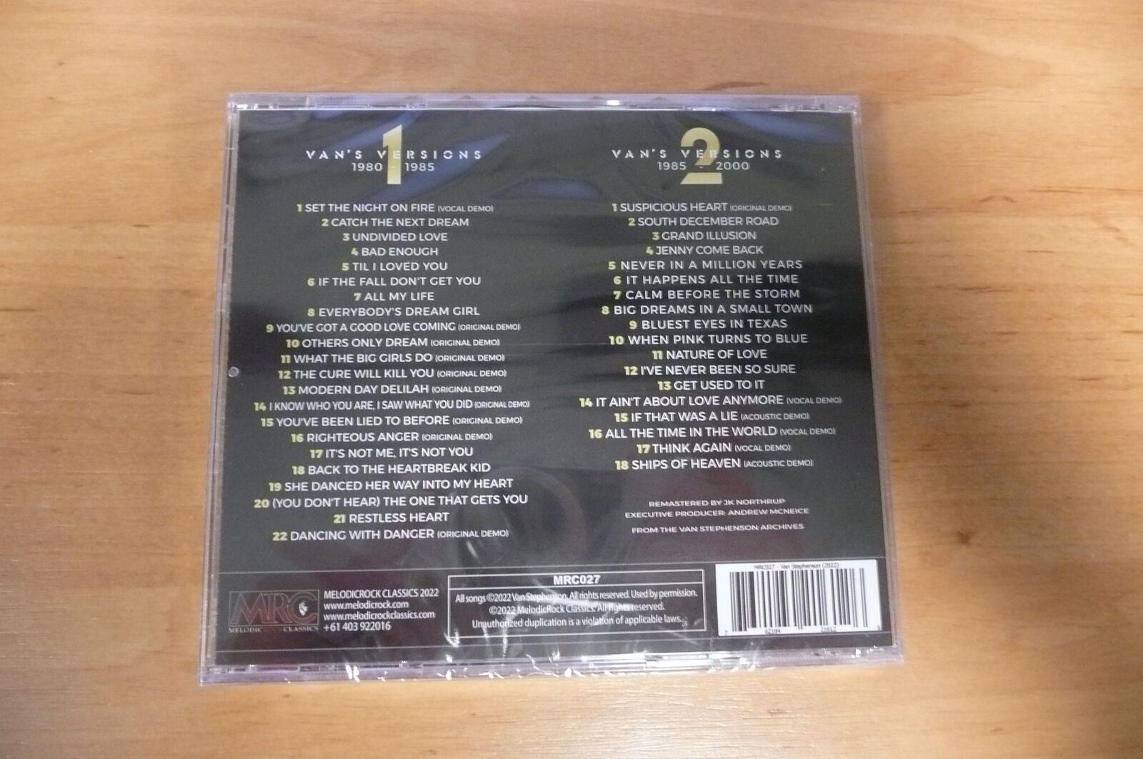2cd Van Stephenson Vans Versions Melodicrock Classics 2022 Ss