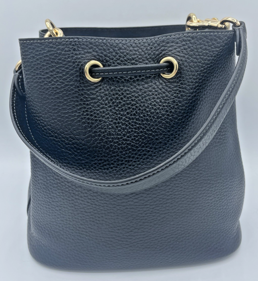NWT Coach Rowan Black Leather Bucket Bag | eBay