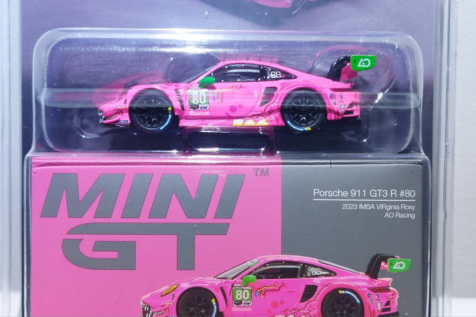 Mini GT 1:64 Porsche 911 GT3 R #80 AO Racing 2023 IMSA VIRginia Roxy ...