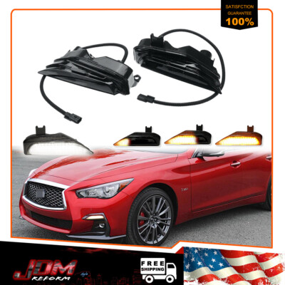 For Infiniti Q50 Q50S Sport 2014-2020 Swithback LED Sequential Signal ...