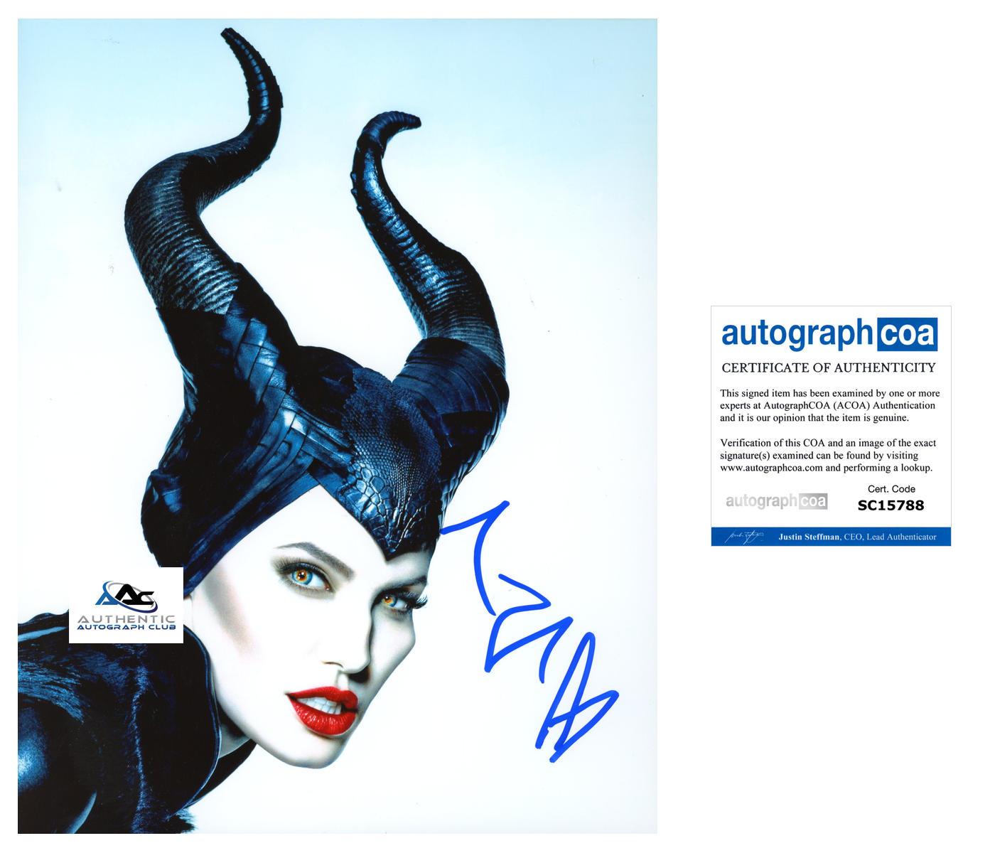 ANGELINA JOLIE AUTOGRAPH SIGNED 8x10 PHOTO DISNEY MALEFICENT ACOA | eBay