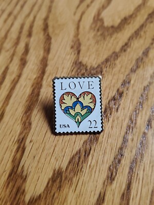 Winco International USPS Love Heart Postage Stamp USA 22 Cent Lapel Hat ...