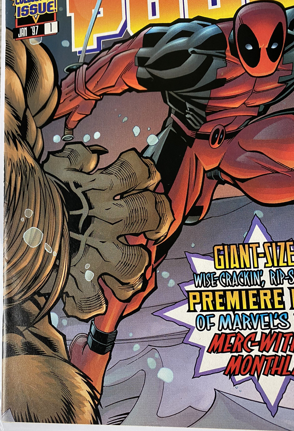 DEADPOOL #1 (1997) MARVEL 1ST APPEARANCE OF T-RAY BLIND AL NEWSSTAND ...